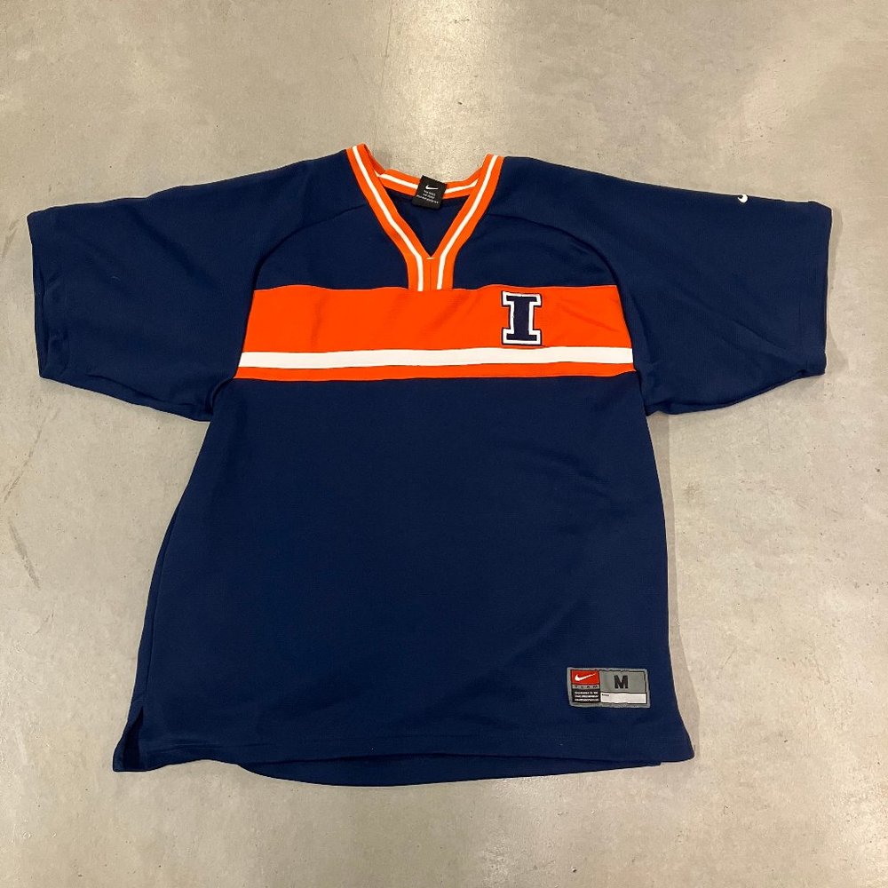 Vintage 1990s Nike Team University Of Illinois Warm U… - Gem